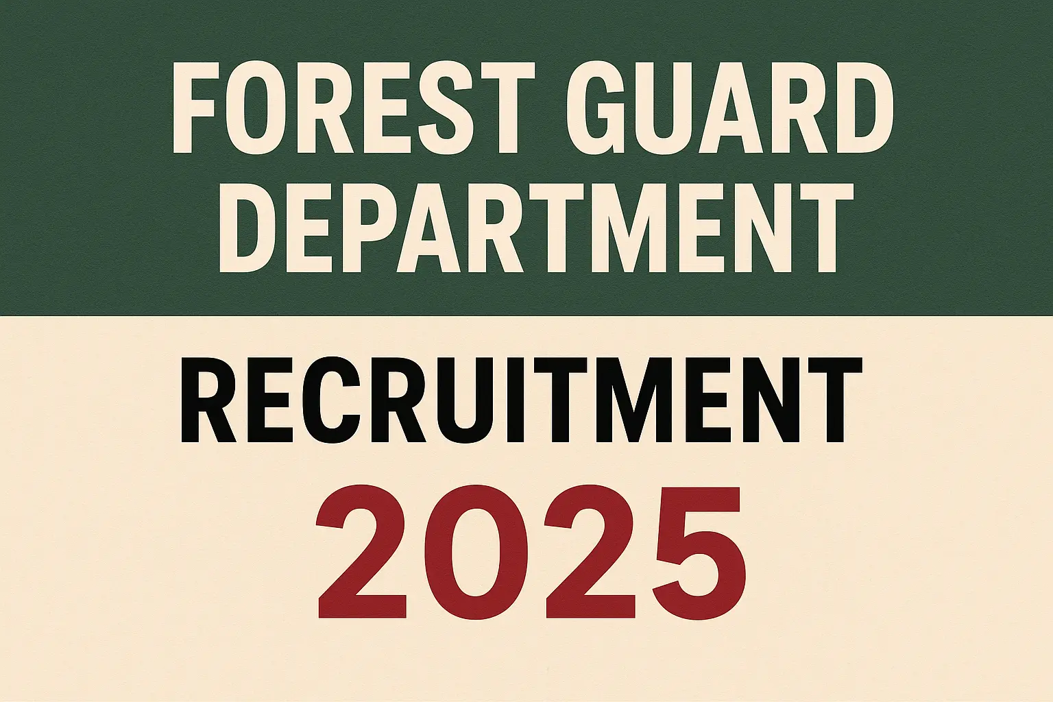 Forest Guard Department Recruitment 2025 - UP Job Result